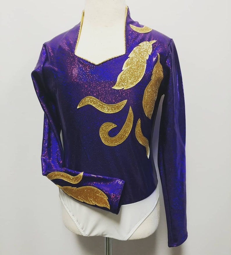 Purple w/ Gold Feathers Arena Rodeo Queen Shirt Sizes | Etsy