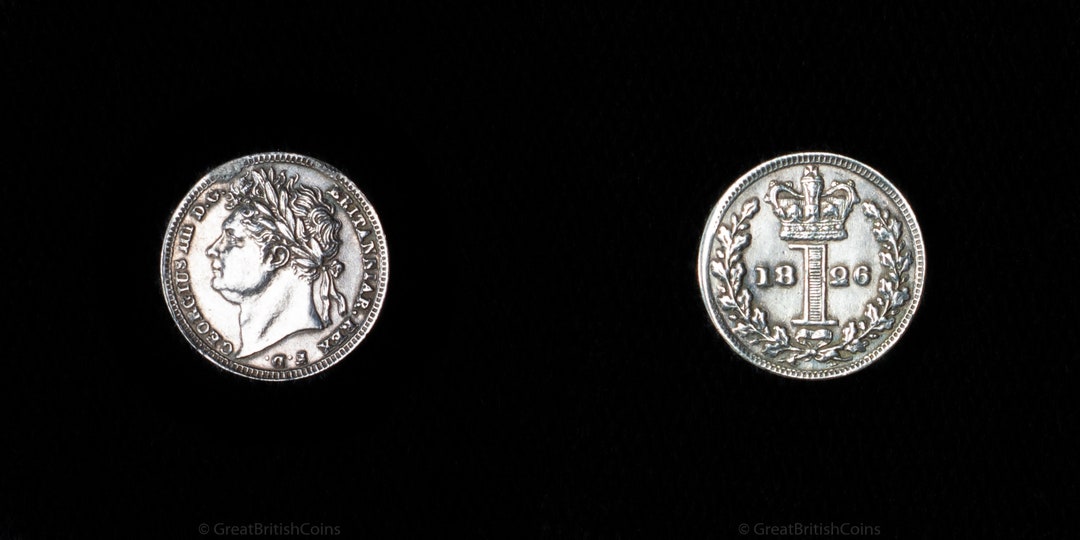 Great British Coins George IV Silver Maundy Penny Coin 1826, Unique ...