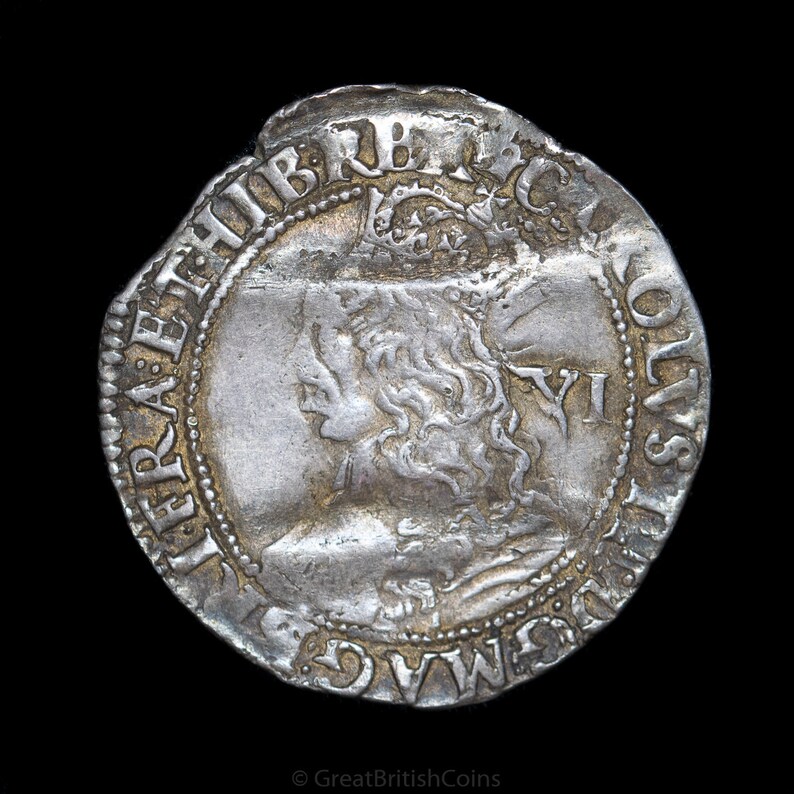 Rare Charles II Silver Sixpence Coin 1660-1662, Stuart, Restoration ...