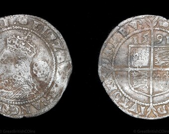 Elizabeth I Silver Sixpence - Etsy