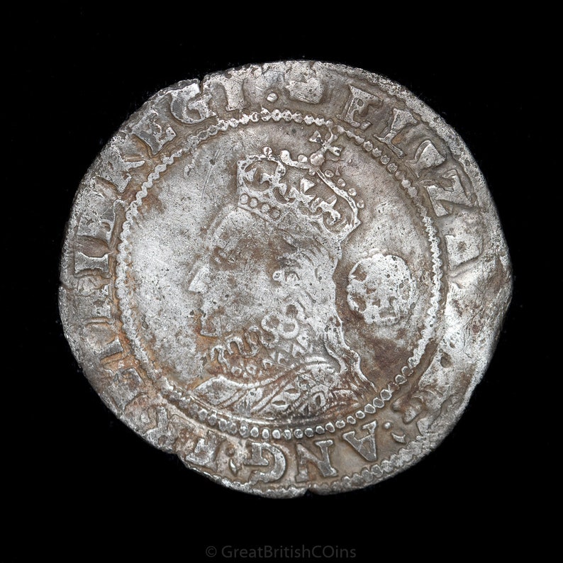 Tudor Coin Elizabeth I Silver 1591 Sixpence, British, Unique Gifts, Old ...