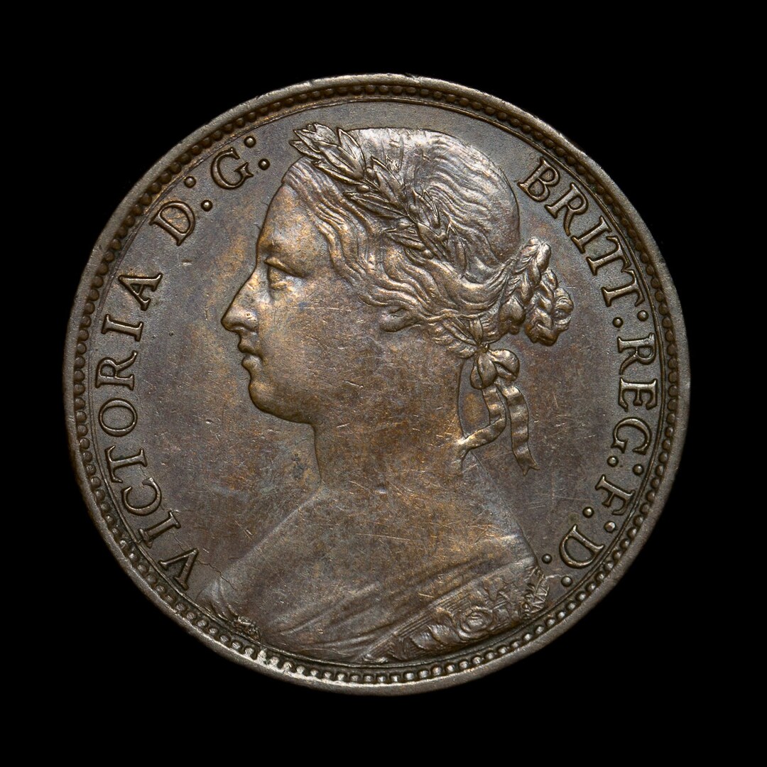 Queen Victoria Copper Penny, 1875 Antique British Coin - Etsy