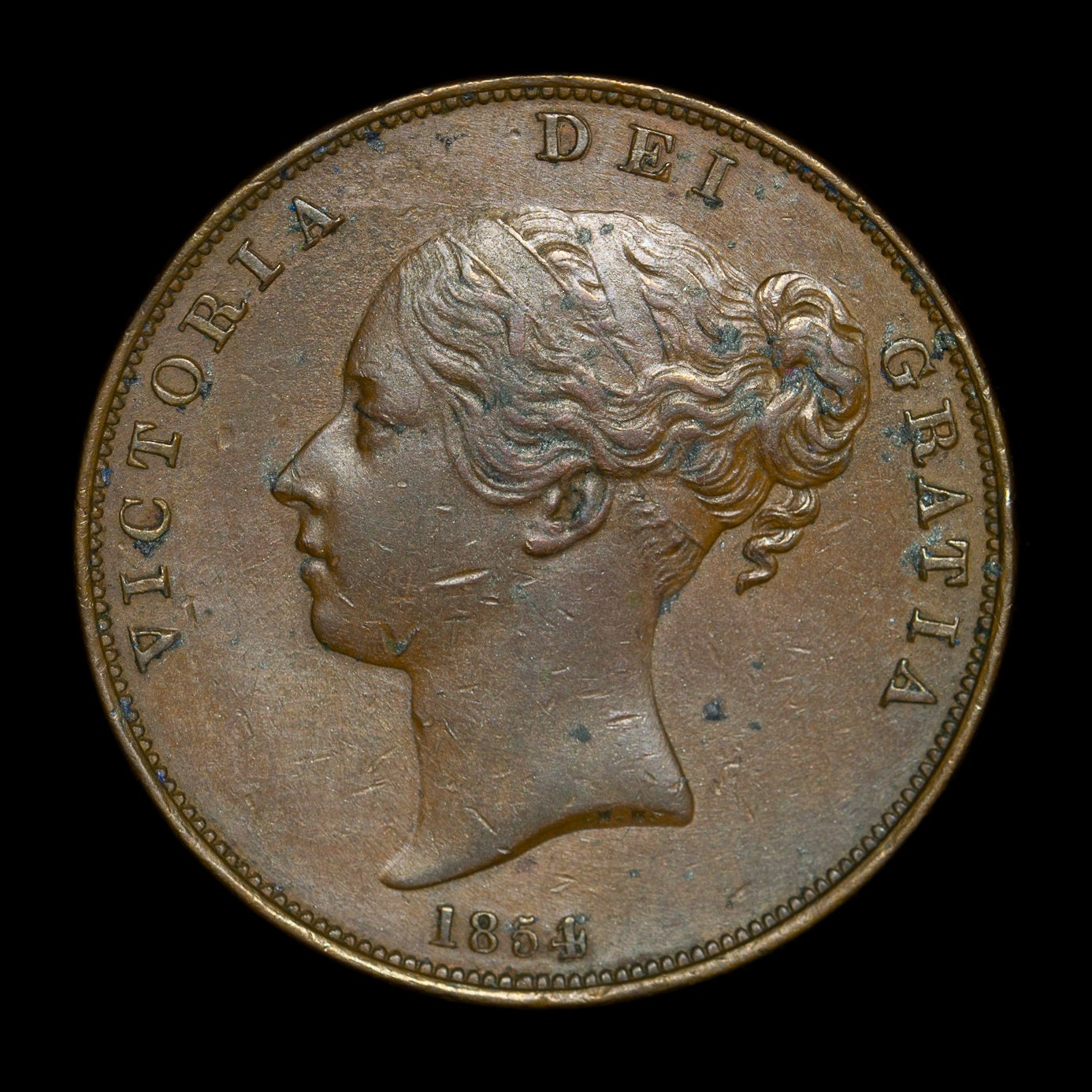 Queen Victoria Large Copper Penny 1854, British Coins, Victorian Coin ...