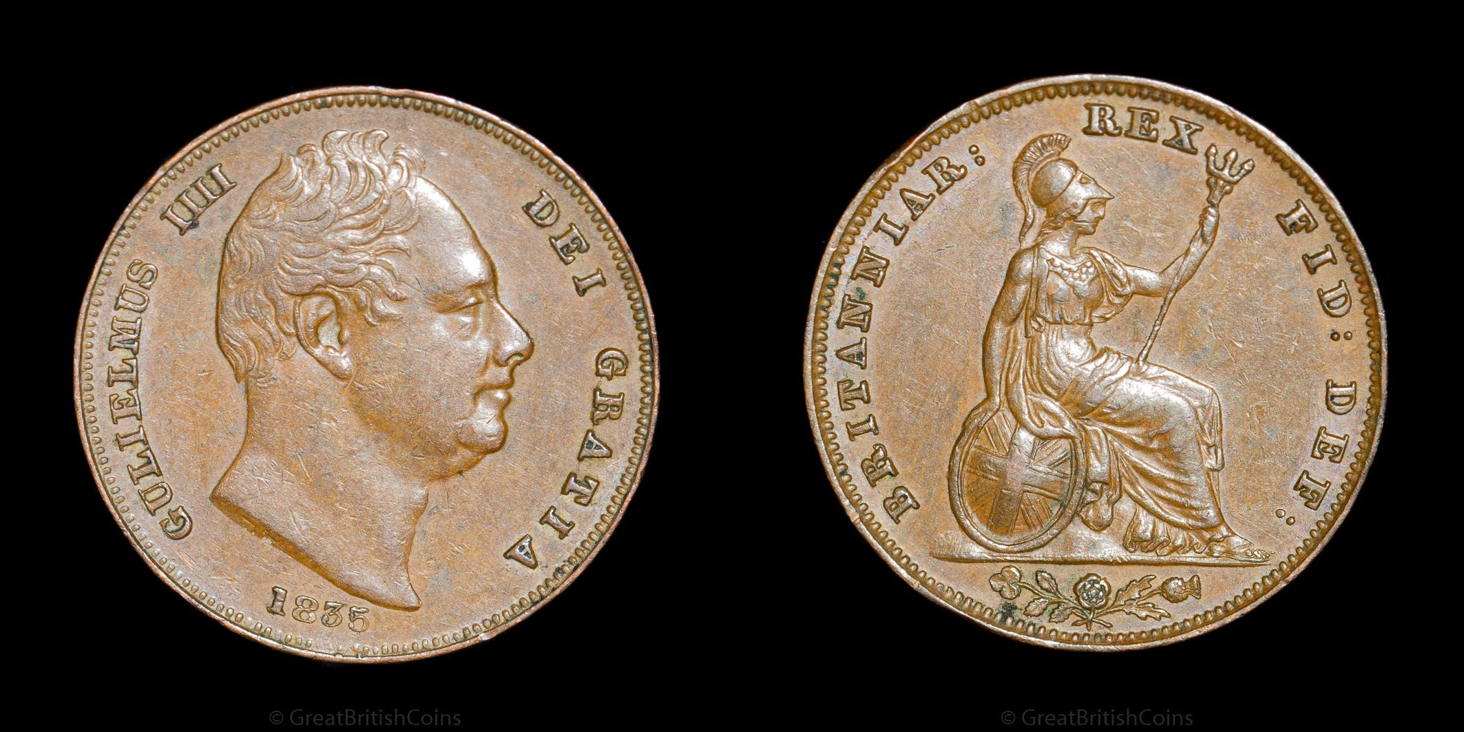 British 1835 King William IV Copper Farthing Coin Great - Etsy Australia