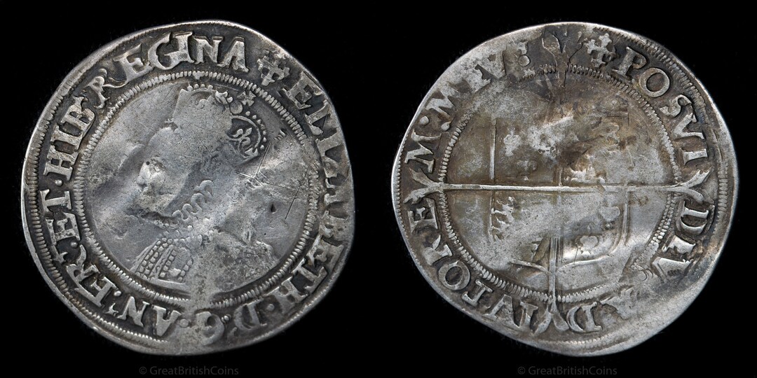 Rare Elizabeth I Tudor 1560 - 1561 Silver Shilling, Great British Coins ...