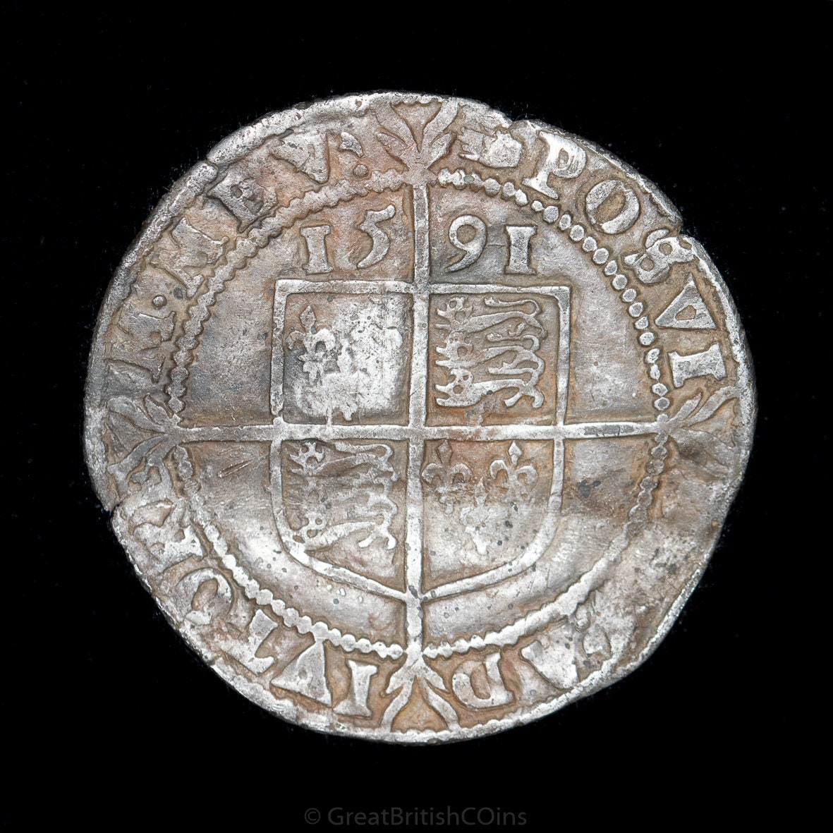 Tudor Coin Elizabeth I Silver 1591 Sixpence, British, Unique Gifts, Old ...