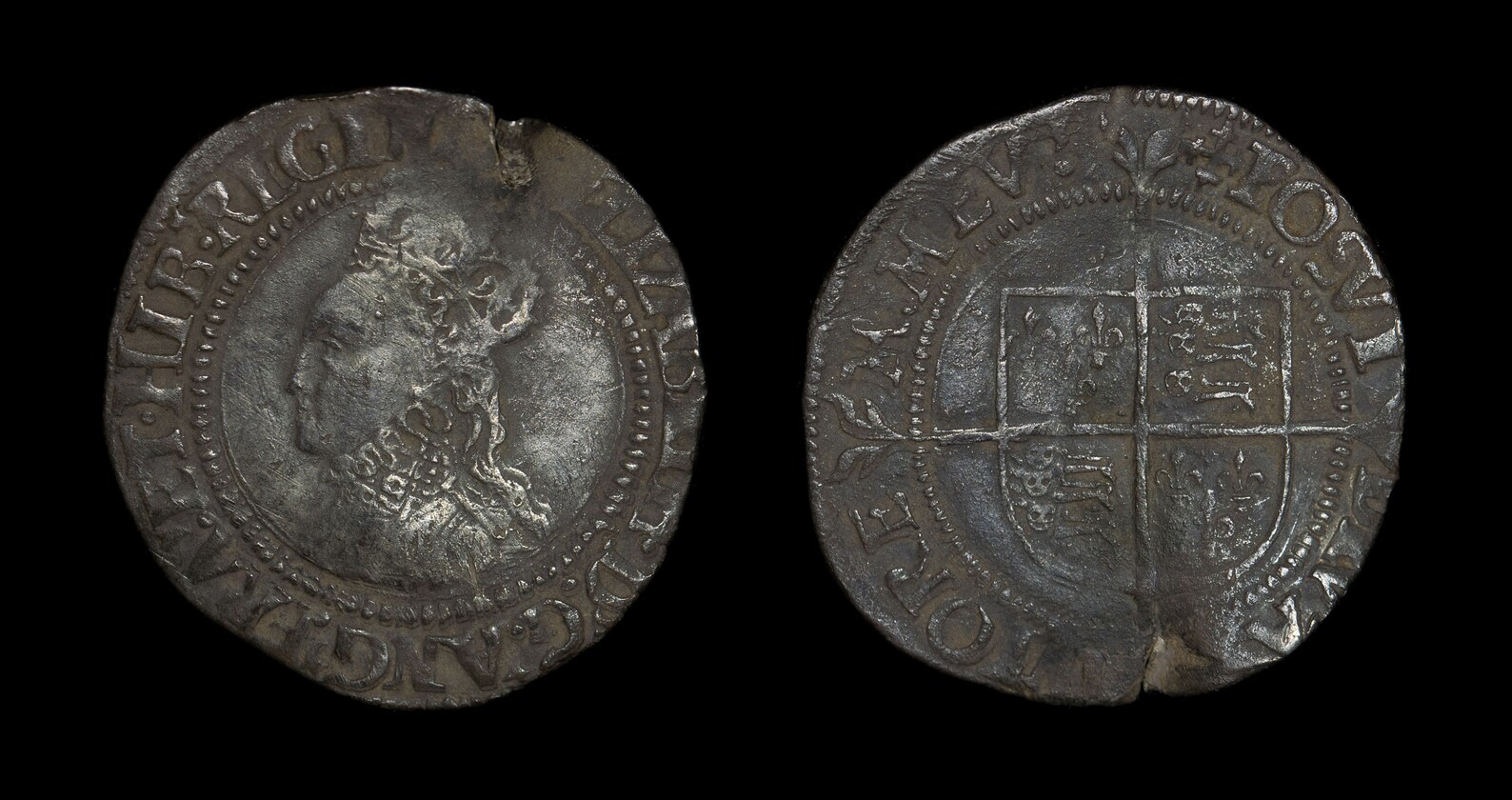 Genuine Tudor Coin Elizabeth I Silver Groat fourpence 1560 1561 Antique ...