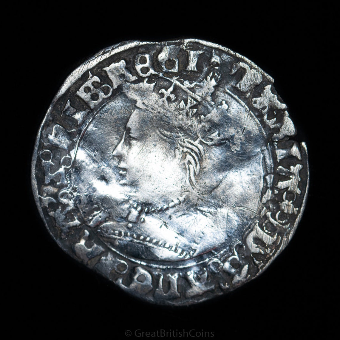Queen Mary Tudor Hammered Coin Silver Groat 1553 1554 Old | Etsy