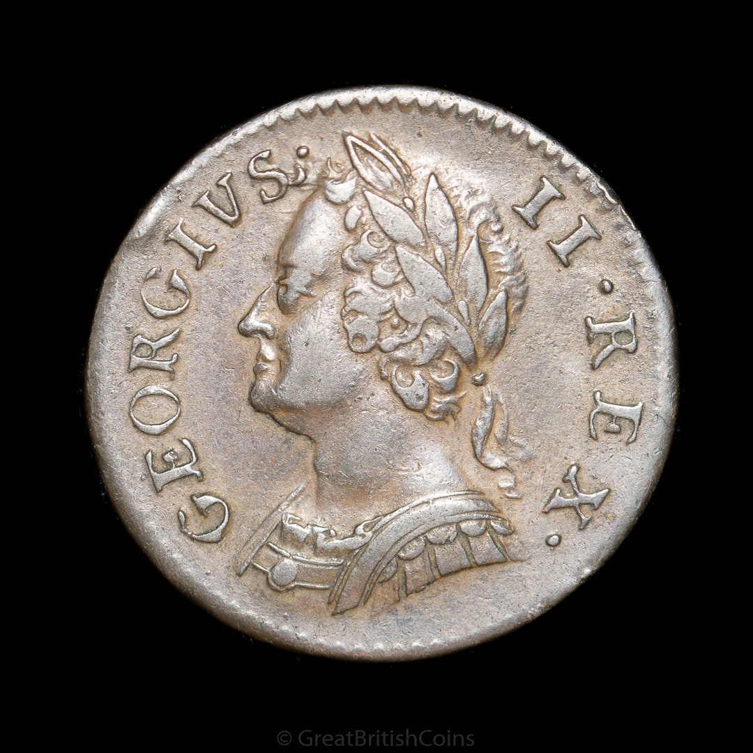 1746 George II Silver Coin - British Sixpence - Etsy