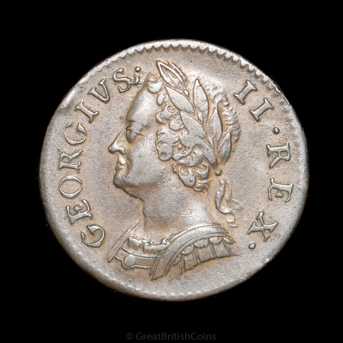 George II 1749 Copper Farthing Coin Great British Coins Georgian, - Etsy