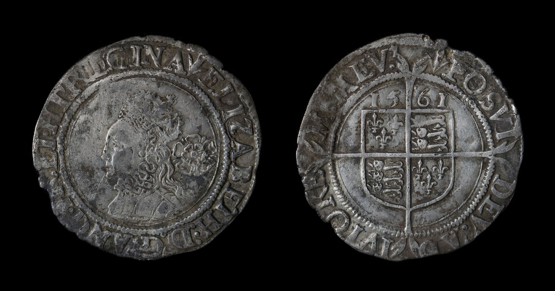 Tudor Rose Coin Elizabeth I Silver 1561 Sixpence, British Coins, Unique ...
