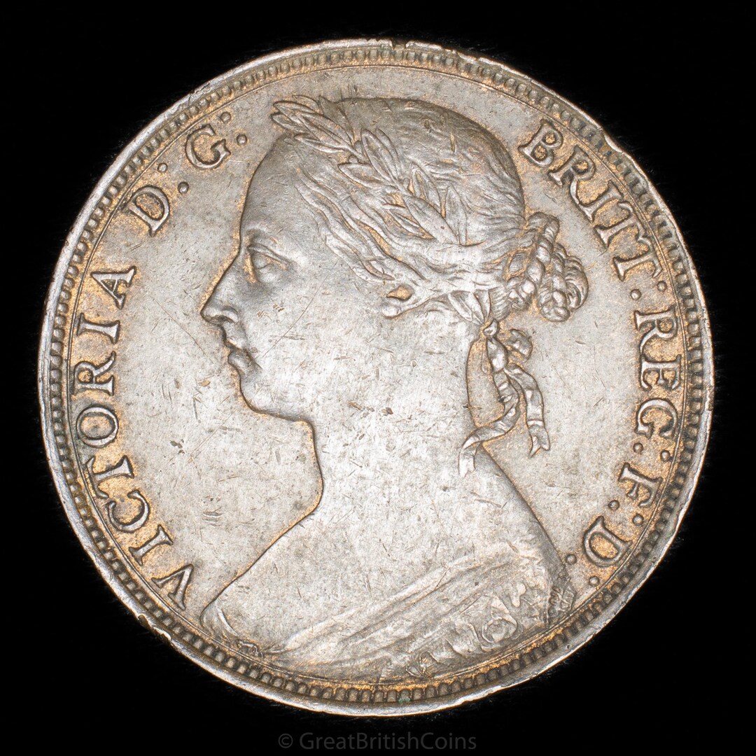 1884 Queen Victoria Bronze One Penny Coin - Etsy