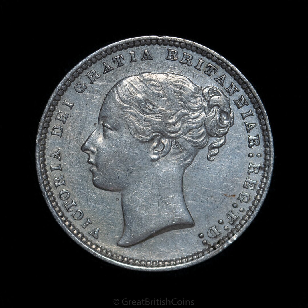 Queen Victoria 1871 Silver Shilling, British Coin - Etsy