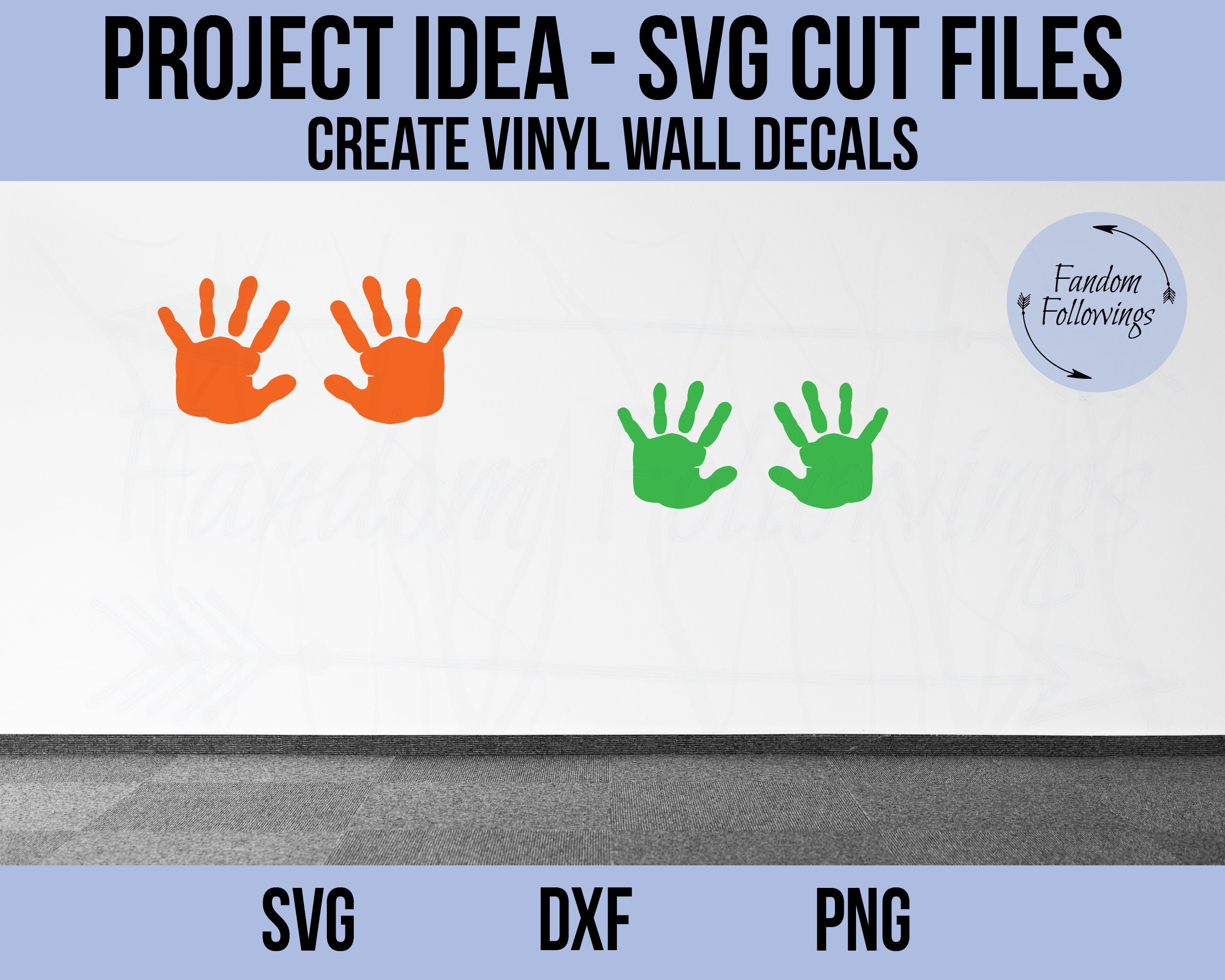 Handprints SVG, Child's Hand Svg, Hand SVG, Cut File, Cricut Cut File ...