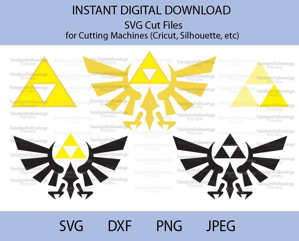 LoZ SVG Legend of Zelda svg Royal Crest svg Triforce svg | Etsy