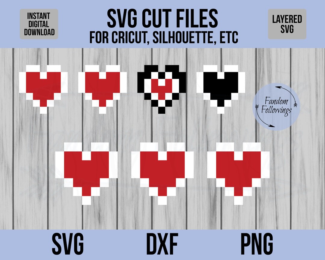 Zelda Svg, Zelda Heart Svg, Life Meter Svg, Legend of Zelda Svg, Heart ...