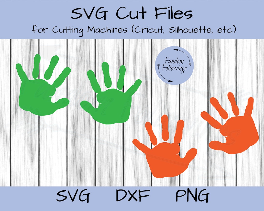 Handprints SVG, Child's Hand Svg, Hand SVG, Cut File, Cricut Cut File ...
