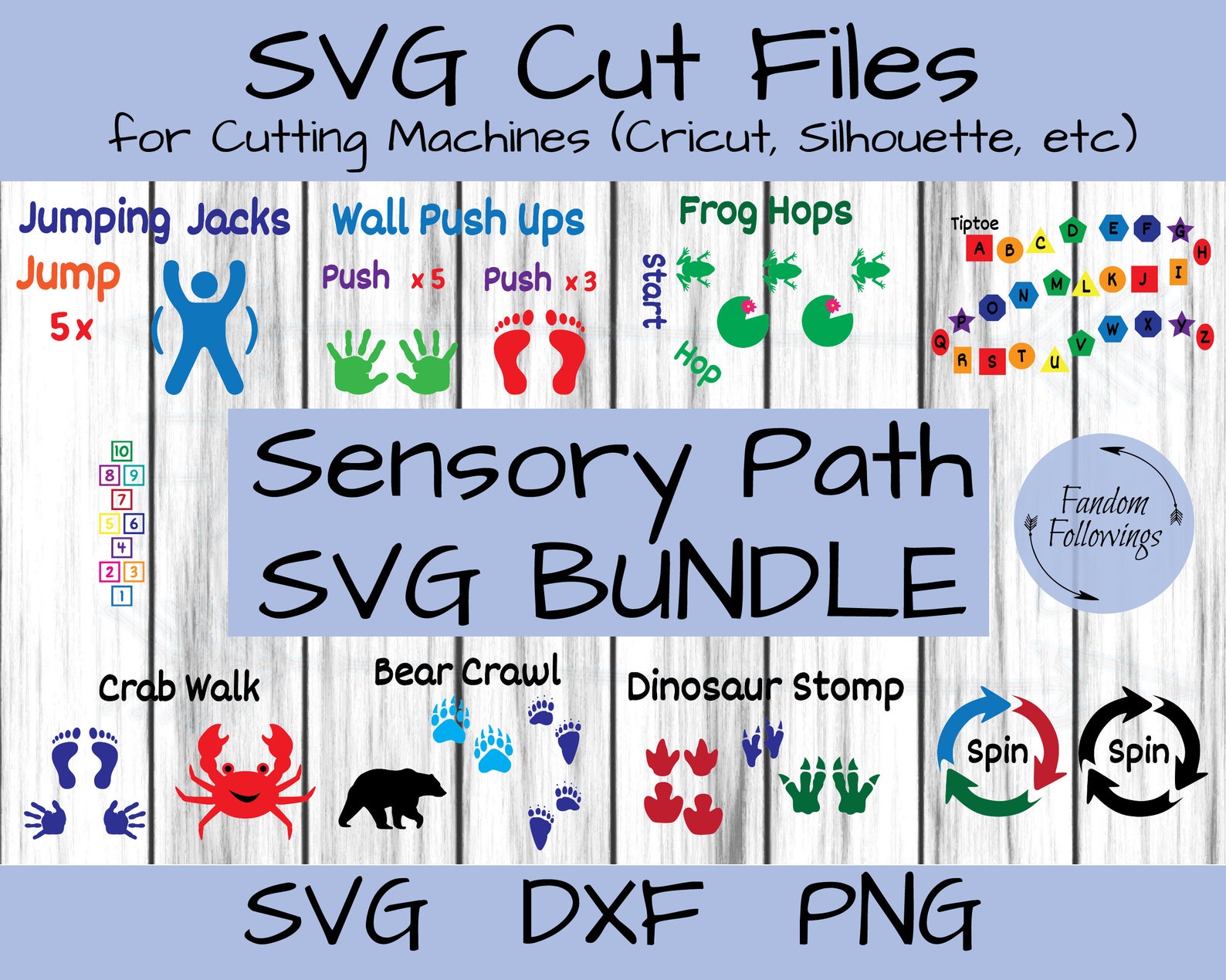 Sensory Path SVG BUNDLE Sensory Pathway Sensory Walk svg | Etsy