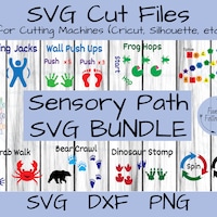 Sensory Track Wall Svg Bundle, Hands & Feet, Sensory Pathway, Sensory ...