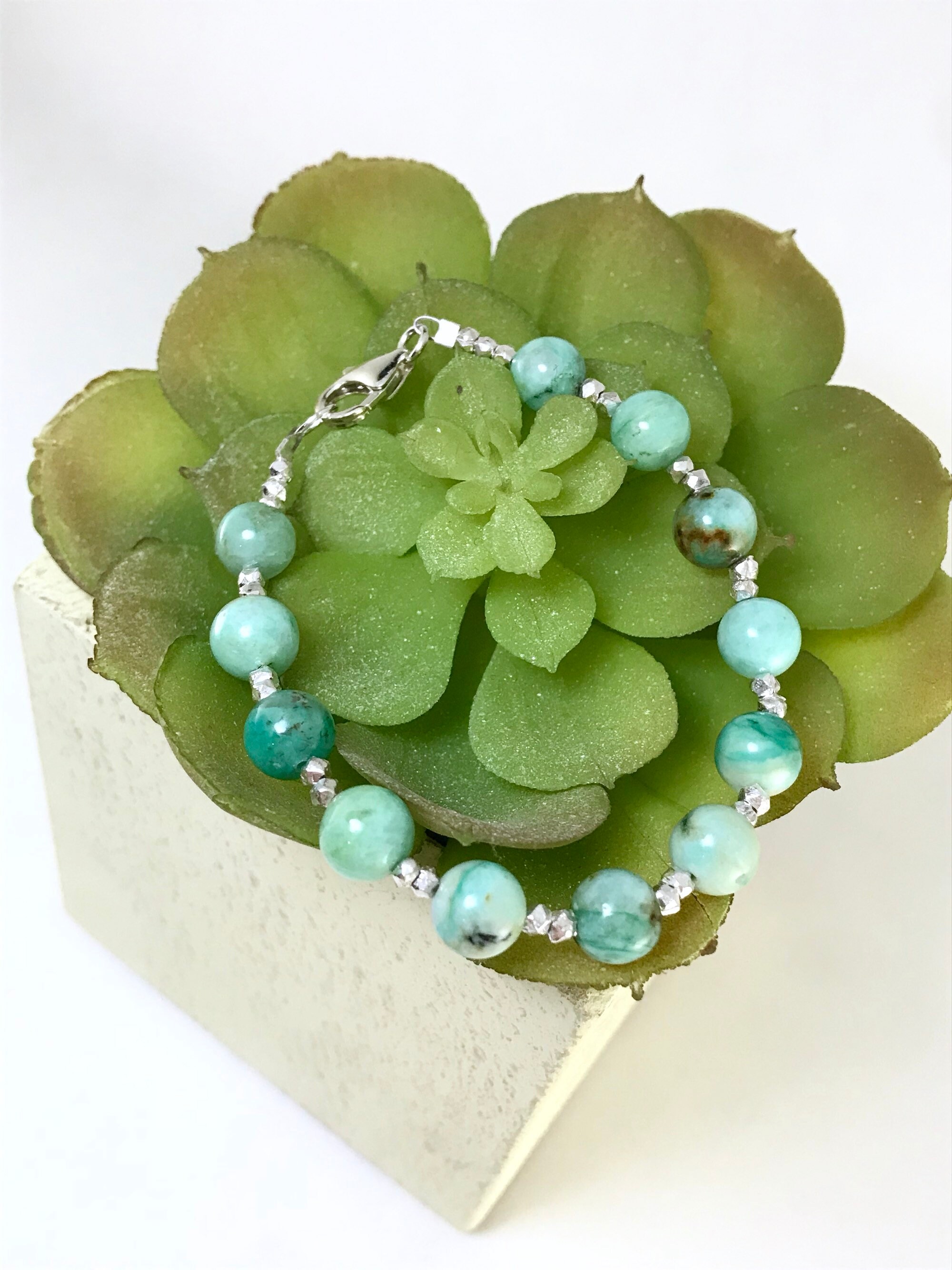 Rare Azurite in Quartz Bracelet - Etsy