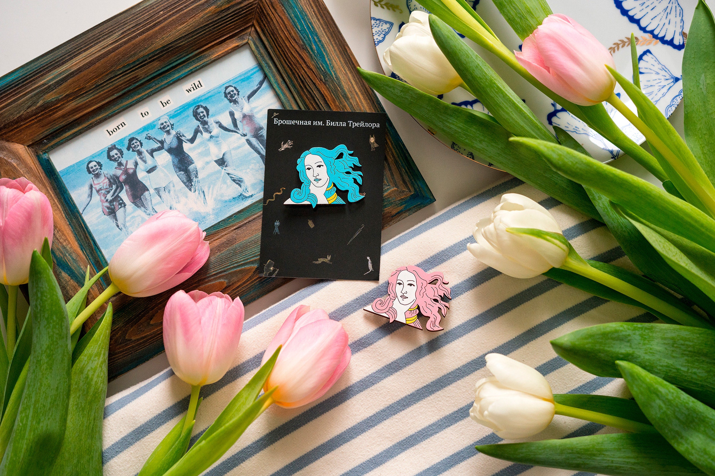 Venus Pin Wooden Brooch Andy Warhol Pin Art Brooch - Etsy