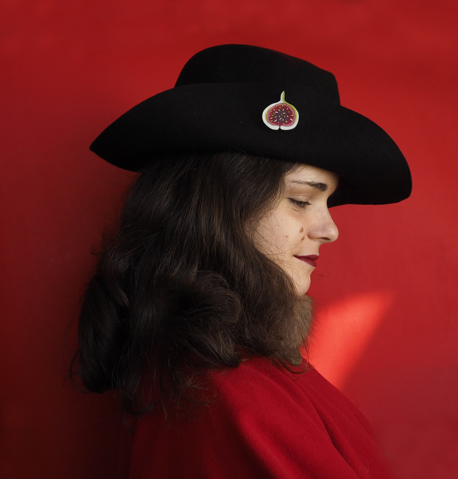 Fig Pin, Wood Brooch, Tropical Pin, Fig Tree Pin, Food Pin, Statement ...