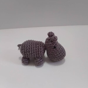 Tiny Hippo, Mini Animals, Stuffed Animal, Jungle Animal, Hand Made - Etsy
