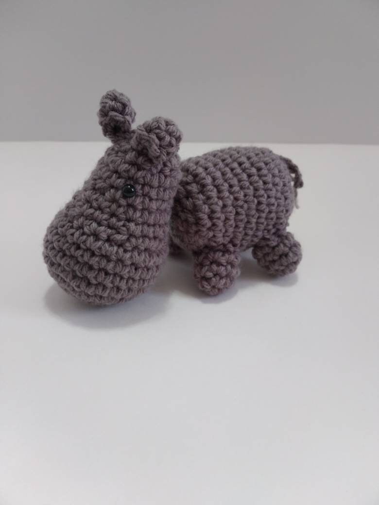 Tiny Hippo Mini Animals Stuffed Animal Jungle Animal Hand - Etsy