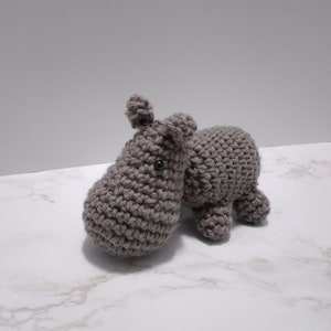 Tiny Hippo, Mini Animals, Stuffed Animal, Jungle Animal, Hand Made - Etsy
