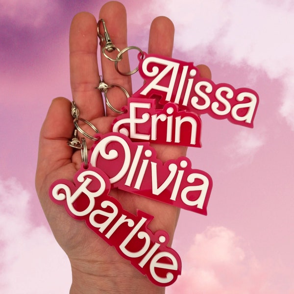 Barbie Name Tag Sticker - Etsy