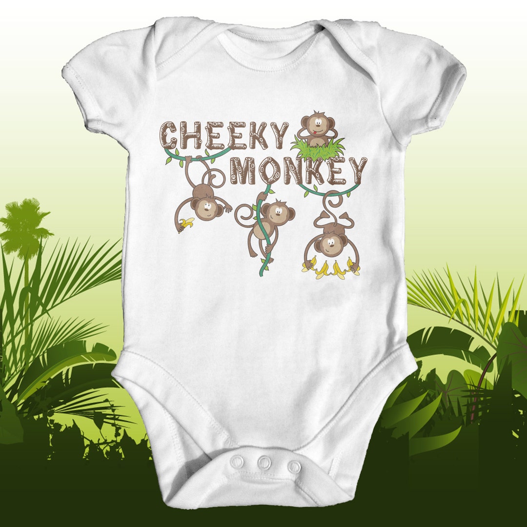 Cheeky Monkey Baby Bodysuit | Cute Baby Clothes | Baby Shower Gift ...