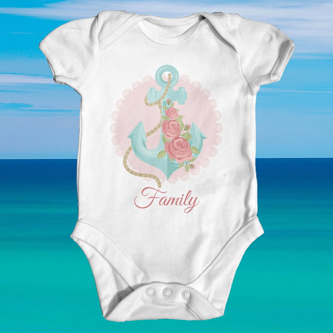 Nautical Anchor With Family Baby Bodysuit | Cute Baby Clothes | Baby ...