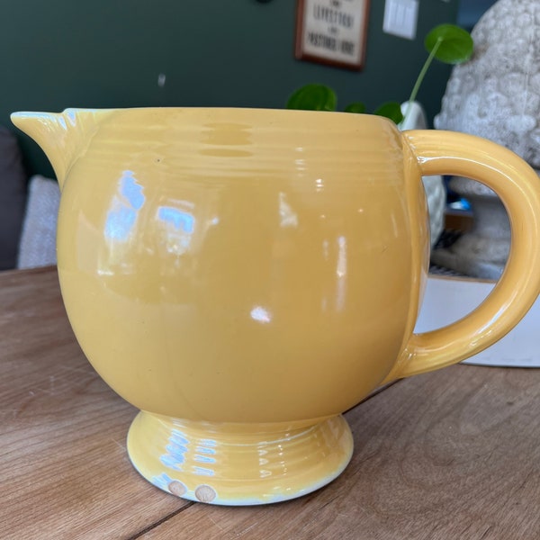Yellow Fiesta Pitcher - Etsy