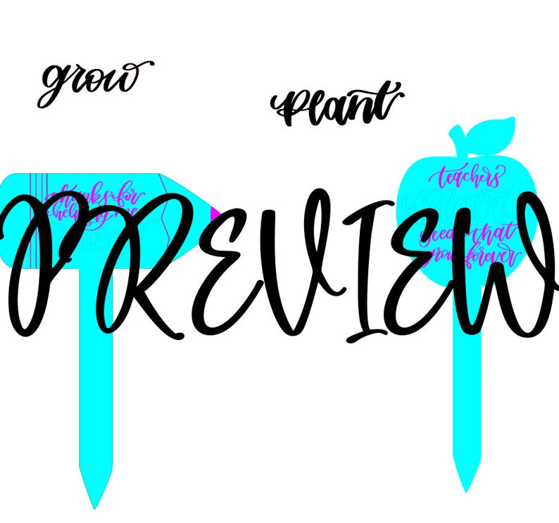 Teacher Flower Garden Stake SVG Glowforge Laser File End of the Year ...