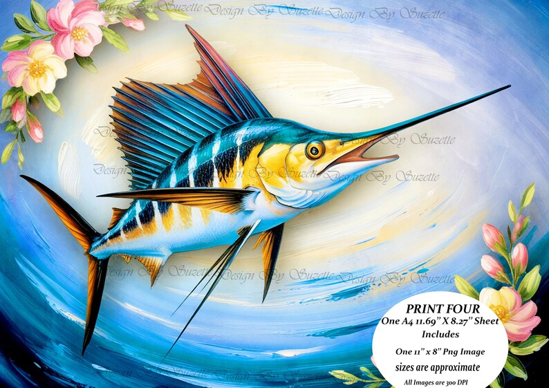 Nautical Fish A4 Rice Paper for Decoupage, Salt Water Tuna, Grouper - Etsy