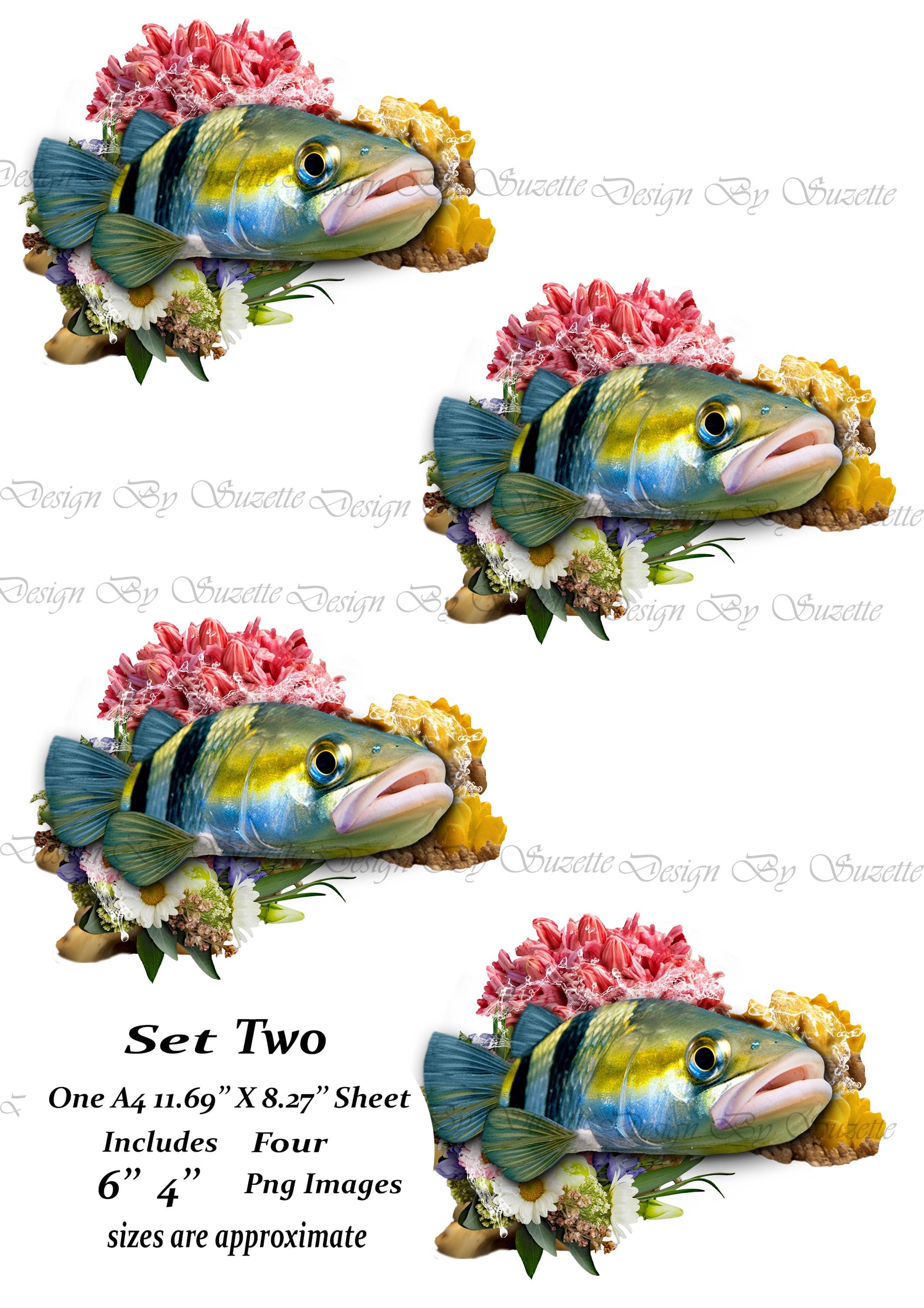 Rice Paper for Decoupage/a4/ Nautical, Fish ,octopus, Sail Fish ...
