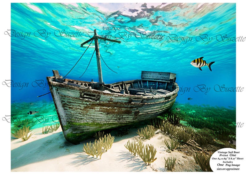 Vintage Sailboat Rice Paper for Decoupage: Nautical Beach Decor - Etsy