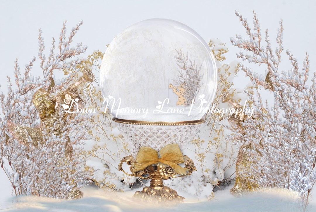 Christmas Digital Snow Globe Background, Instant Download - Etsy