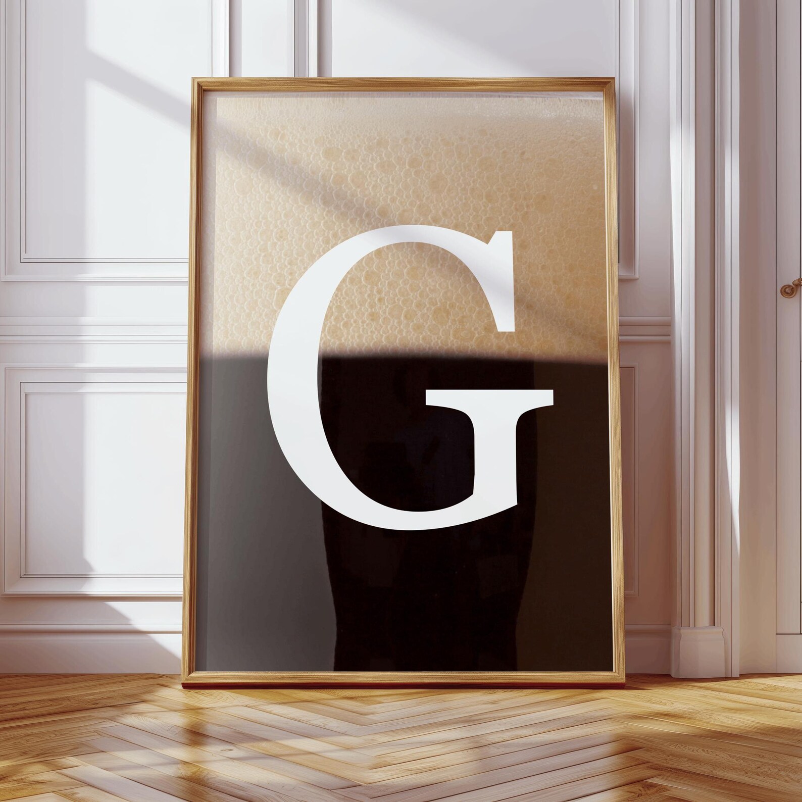 Guinness "split the G" Art Print: Irish Pub Home Bar Decor (digital ...