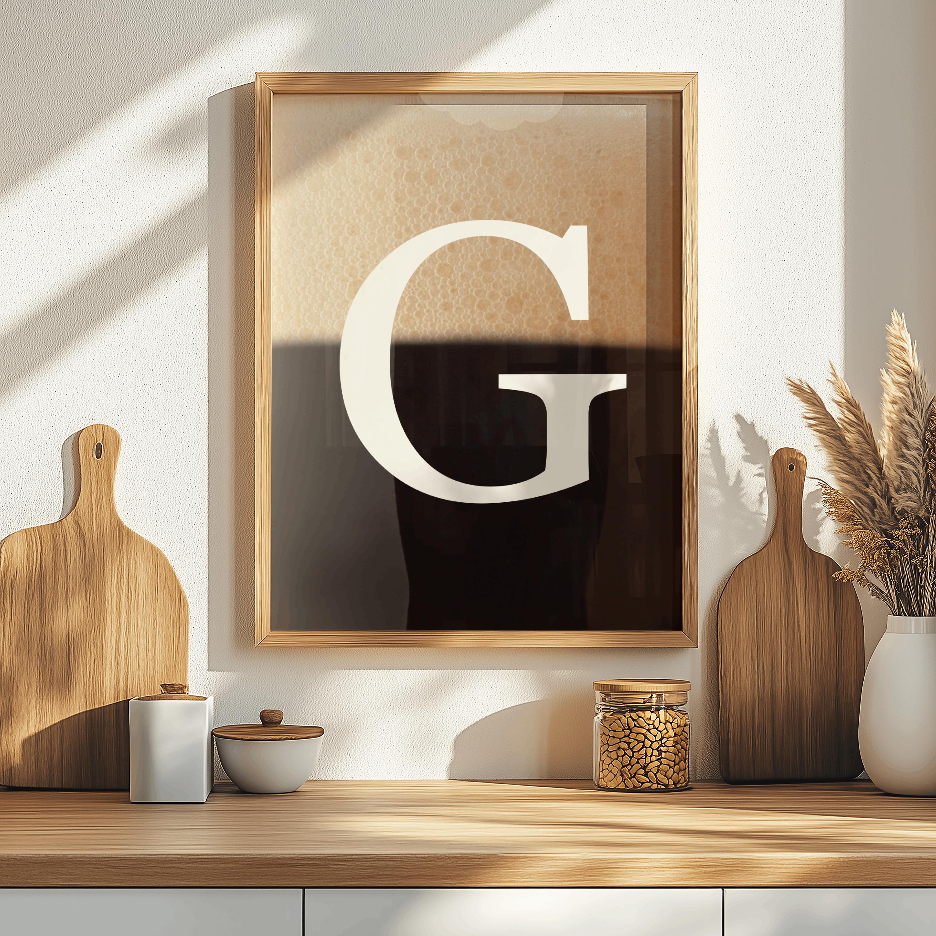 Guinness "split the G" Art Print: Irish Pub Home Bar Decor (digital ...