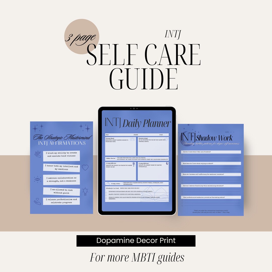 INTJ Affirmation Poster & Self-care Guide | MBTI Art for Personality ...