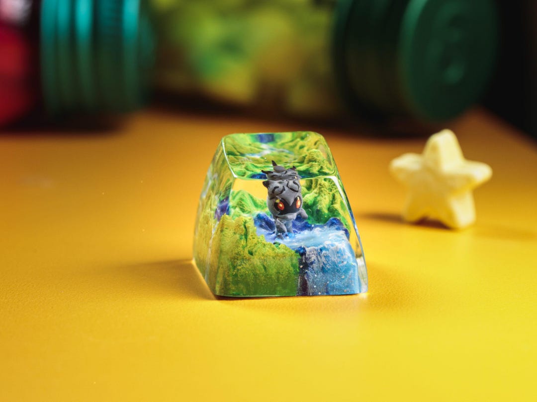 Marshadow Pokemon Artisan Keycap, Custom Resin Keycap for Mechanical ...