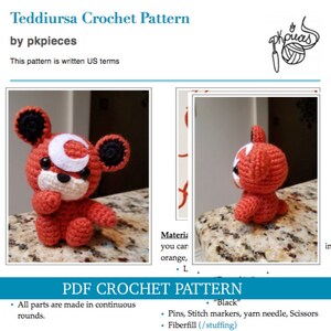 Teddiursa Inspired CROCHET PATTERN PDF - Etsy