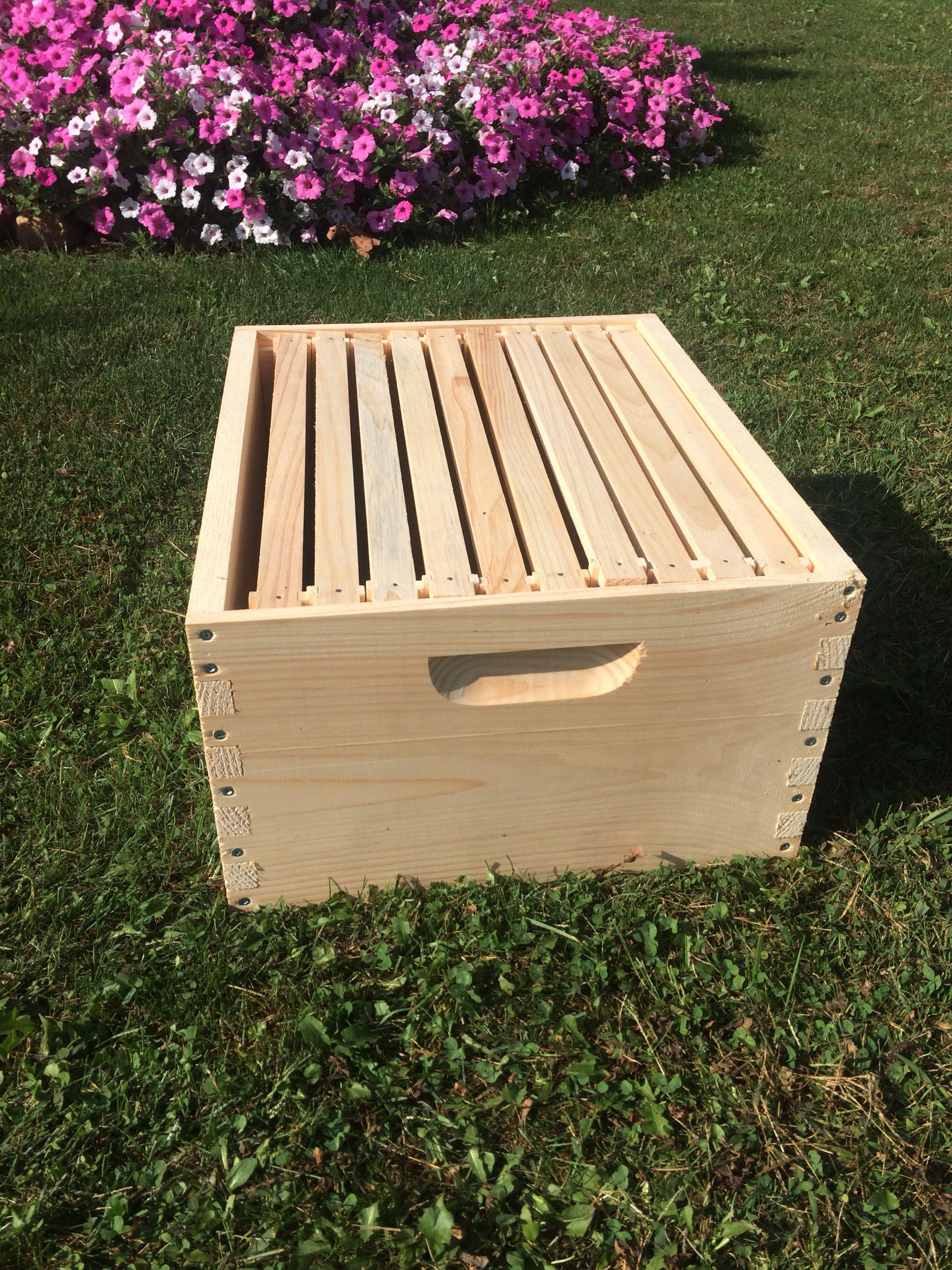 1 Deep & 1 Medium Complete Bee Hive w/Frames and Foundations UN-ASSEMBLED