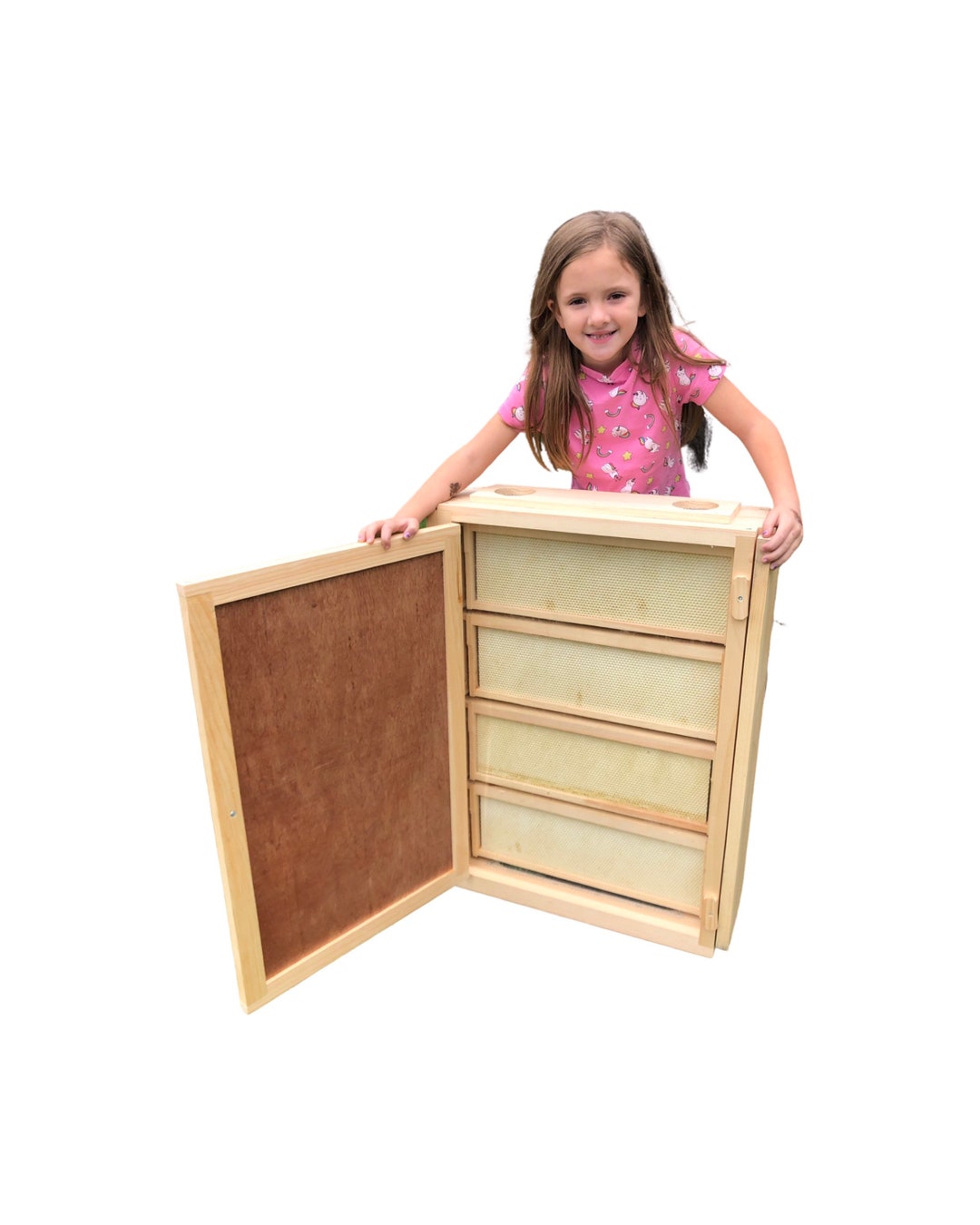 Observation Bee Hive (holds 12 Medium Frames) With Double-side Plexi ...