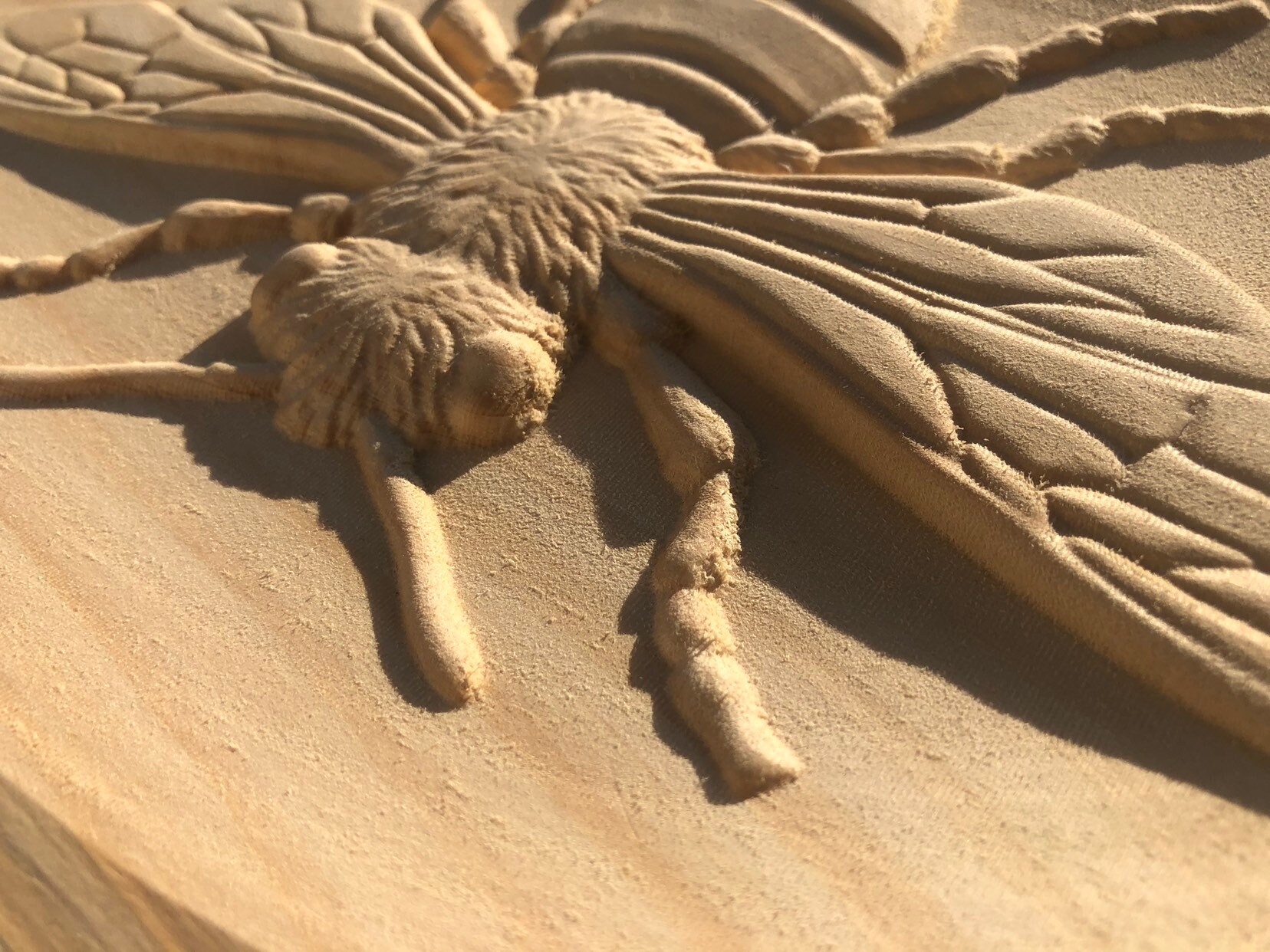 3D Relief Carving Honey Bee on a Bee Hive Assembled 10/Frame Equipment ...