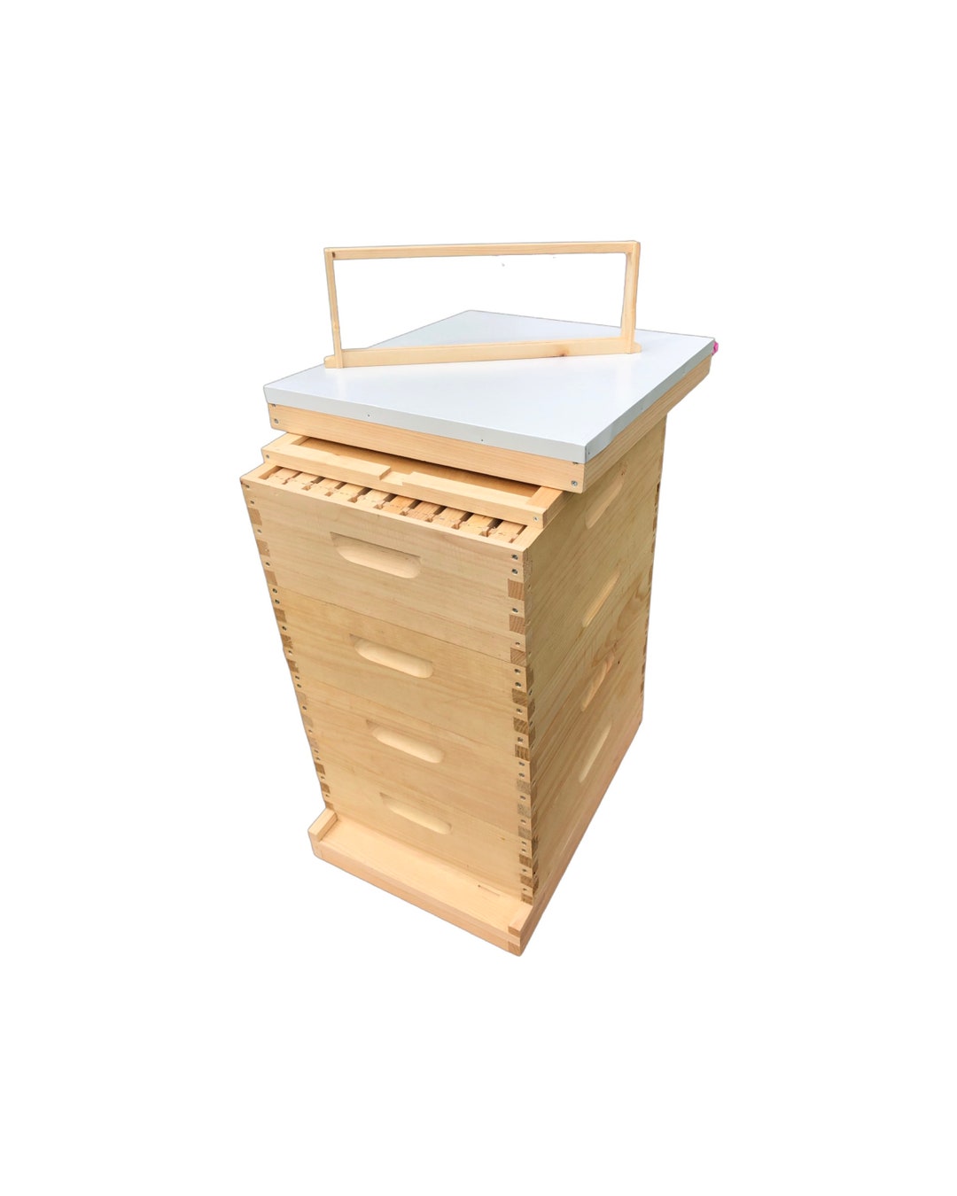 4 Medium (6 5/8) W/frames Beekeeping Bee Hive Kit (un-assembled ...