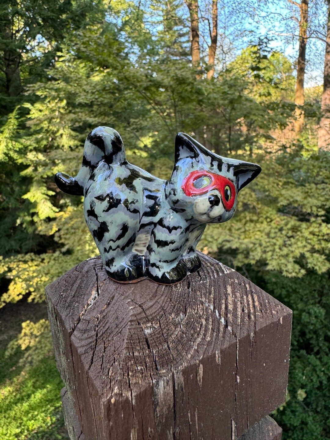 Ceramic Hallow-kitty Mask Grey Tabby Cat - Etsy