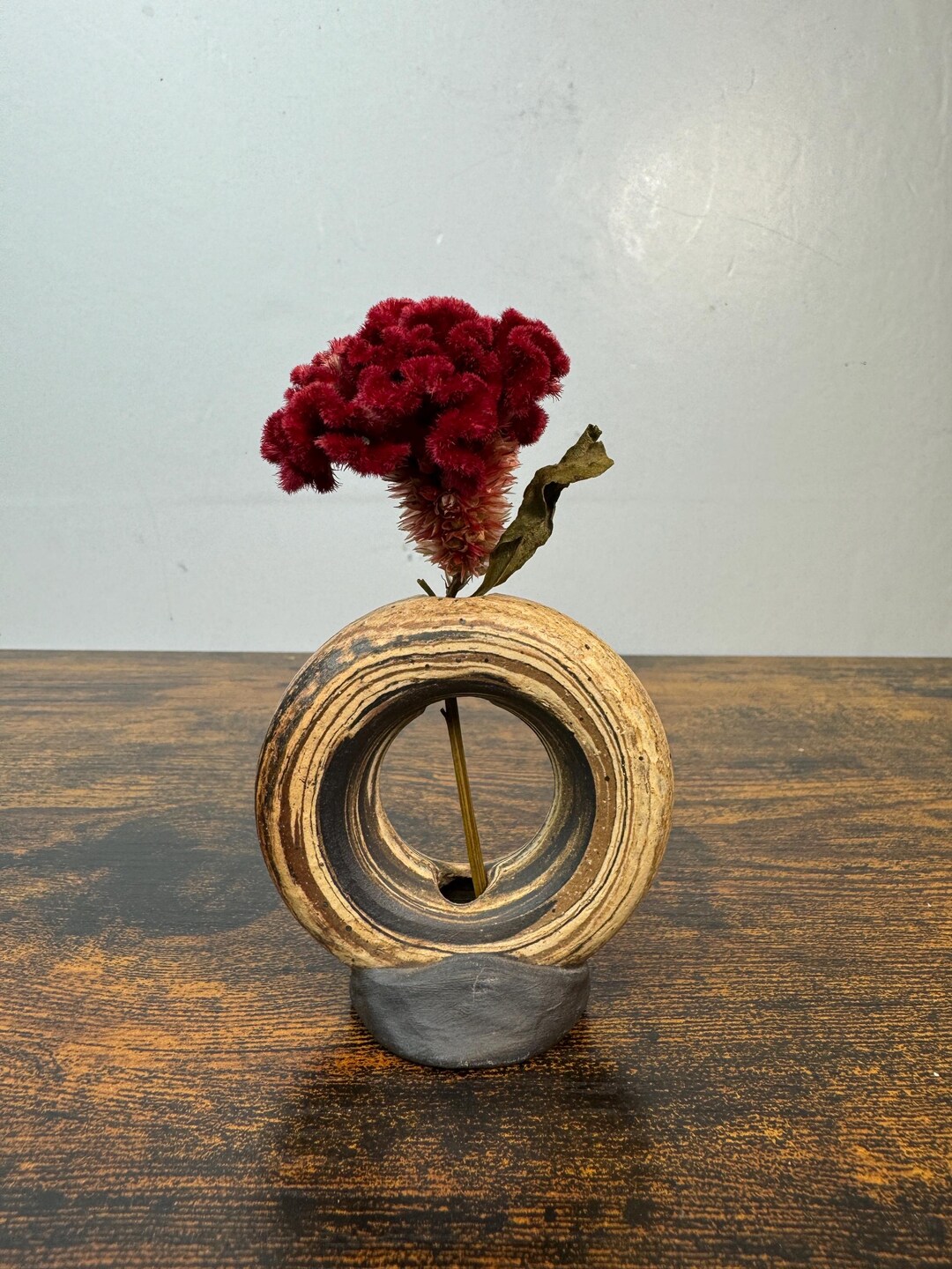 Ceramic Mini Donut Bud Vase - Marbled Clay - Etsy