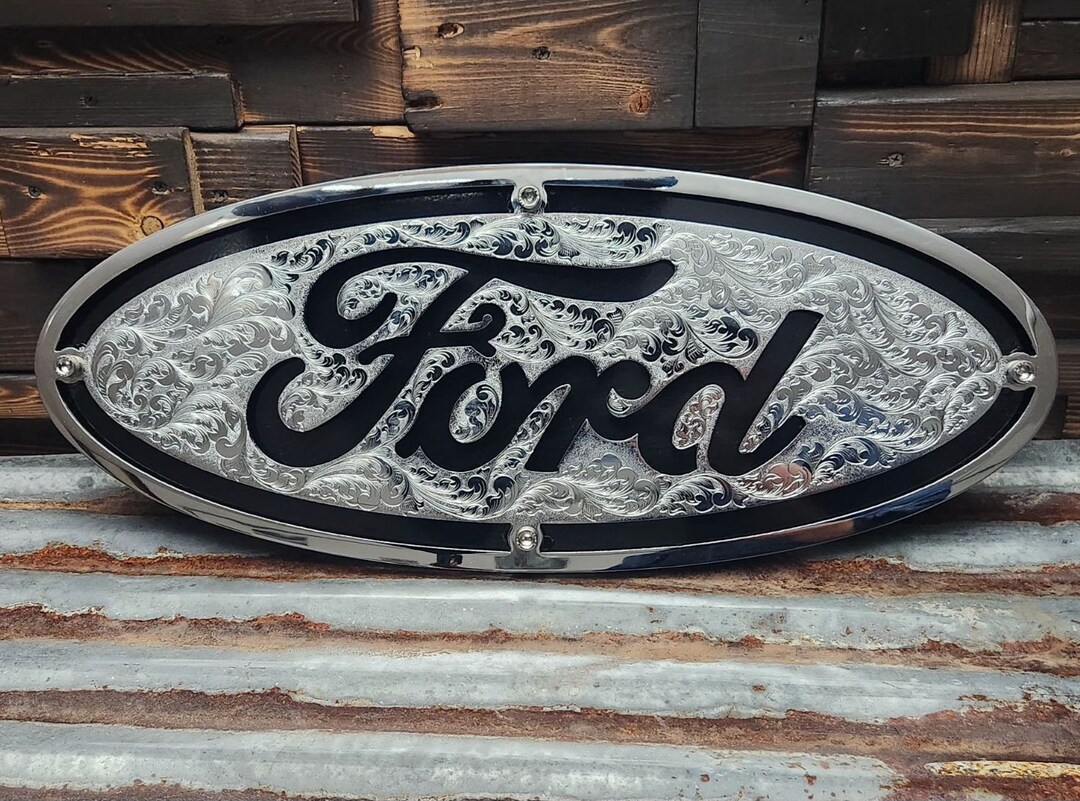 Ford Hand Engraves Chrome Sign - Etsy
